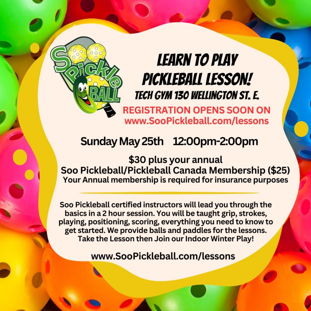 Soo Pickleball Beginner Lessons May2025